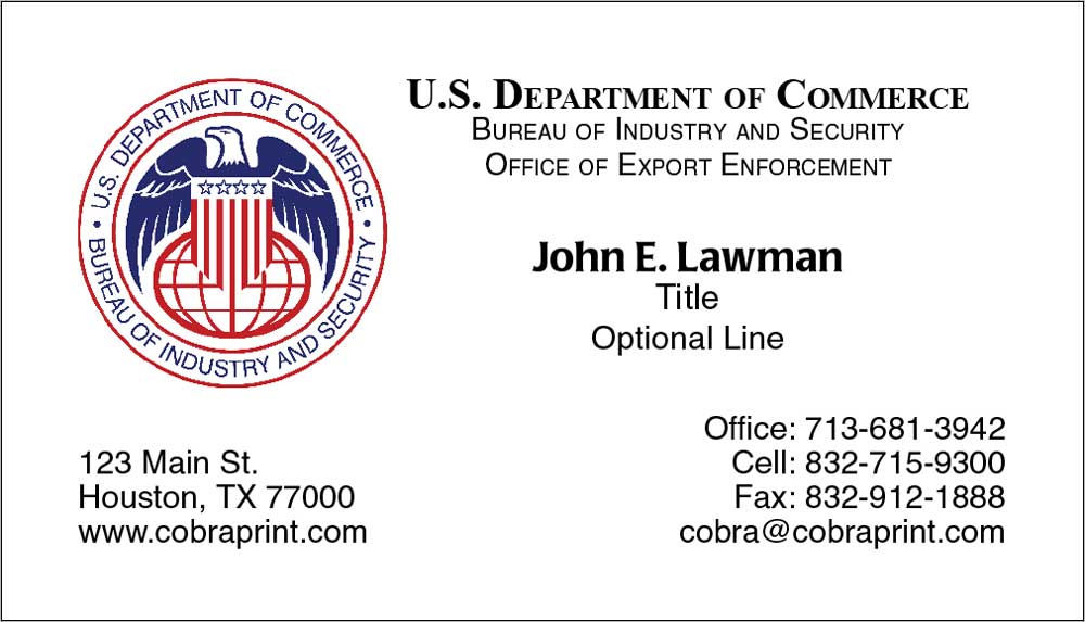 Bureau Of Industry And Security Bureau Of Industry And Security