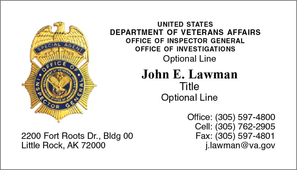 Department Of Veterans Affairs Card